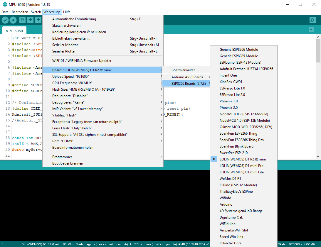 ESP 8266 Arduino- IDE – TowiLab