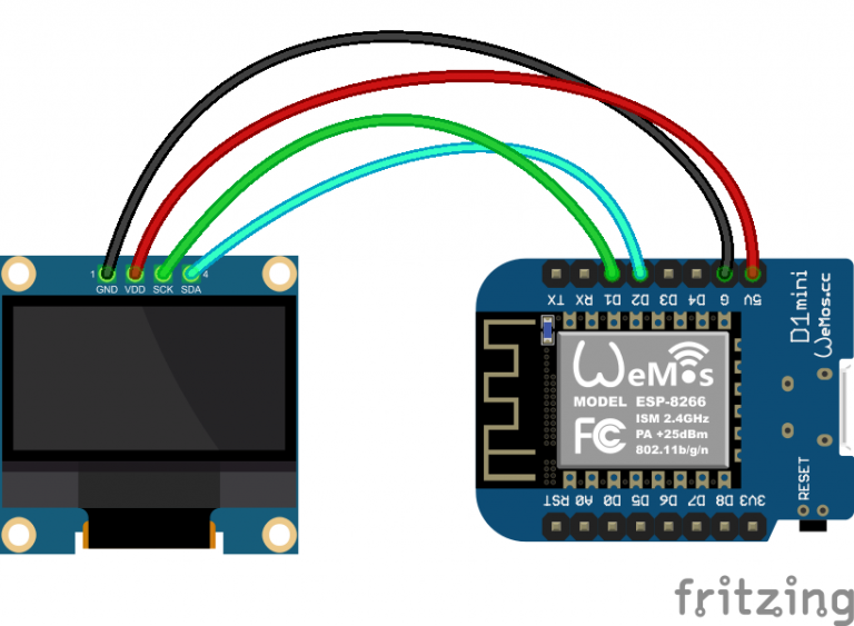 SSD1306 OLED mit einem WEMO betreiben – TowiLab