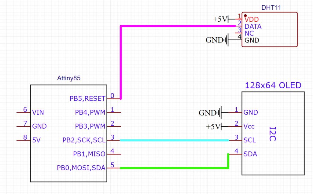 ATtiny85 mit OLED und DHT22 – TowiLab